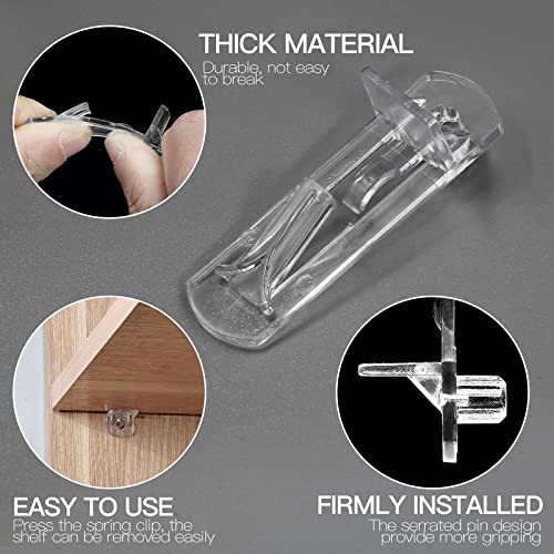 Snapklik.com : 30pcs Plastic Locking Shelf Pins, Cabinet Shelf Clips ...
