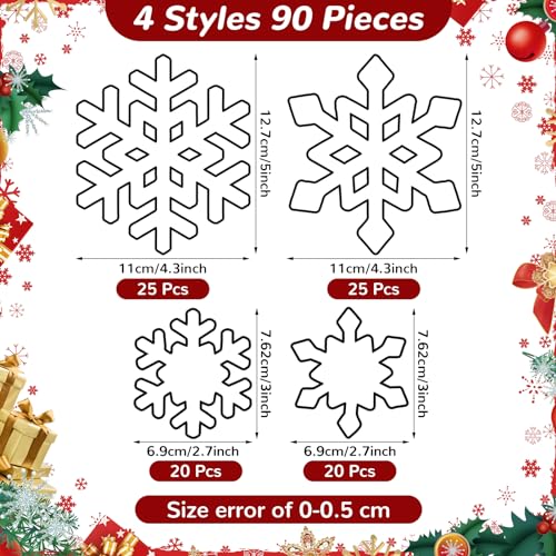 Snapklik.com : 90 Pcs Winter Snowflakes Cutouts Classroom Bulletin ...