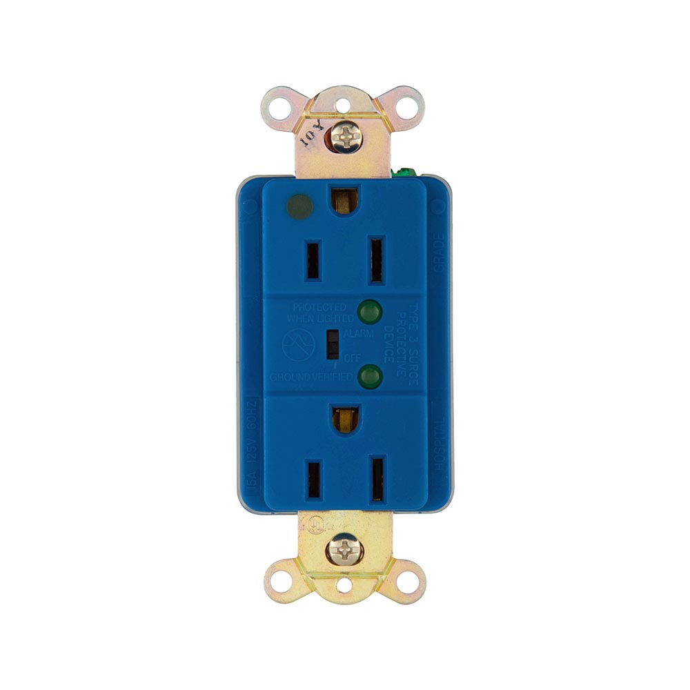 Buy EATON Wiring 8200BLS Hospital Grade TVSS Surge Protection Duplex ...