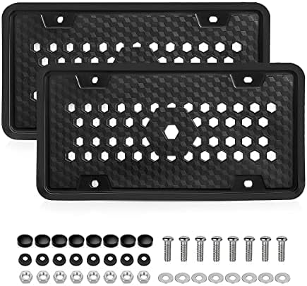 Amazon.com: AUCELI Silicone License Plate Frame, Universal US Front and ...