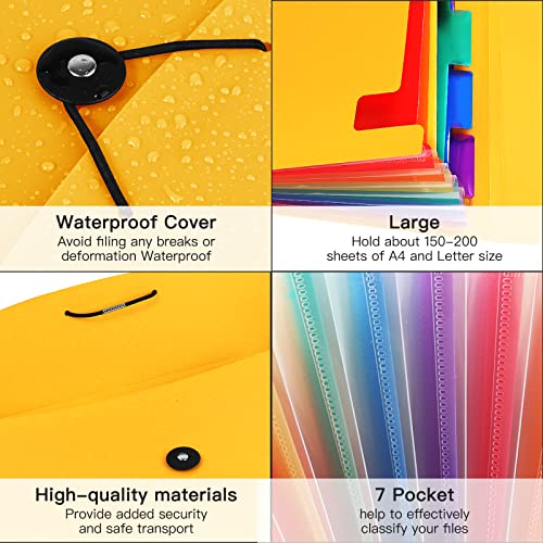 Snapklik.com : 7 Pocket Accordian File Folders, Expanding File Folder ...