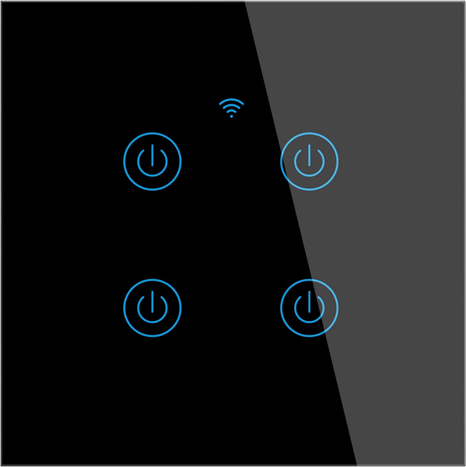 Makayuron WiFi Smart Wall Light Switch,Touch Switches, No Neutral Wire ...