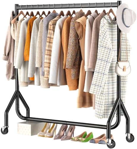 Amazon.com: VASAGLE Clothes Rack, Clothing Rack for Hanging Clothes ...