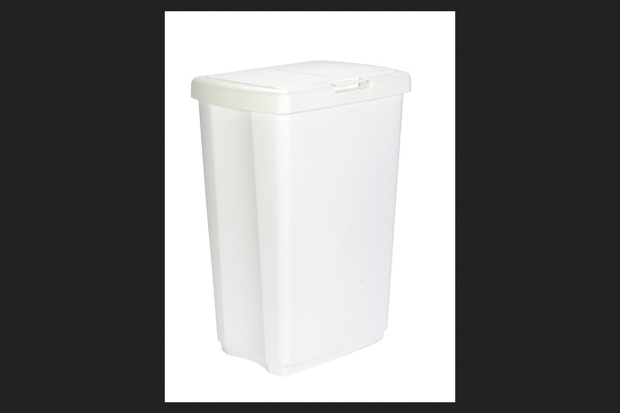 Amazon.com: Rubbermaid 13.25 gal. White Spring Top Wastebasket : Home ...