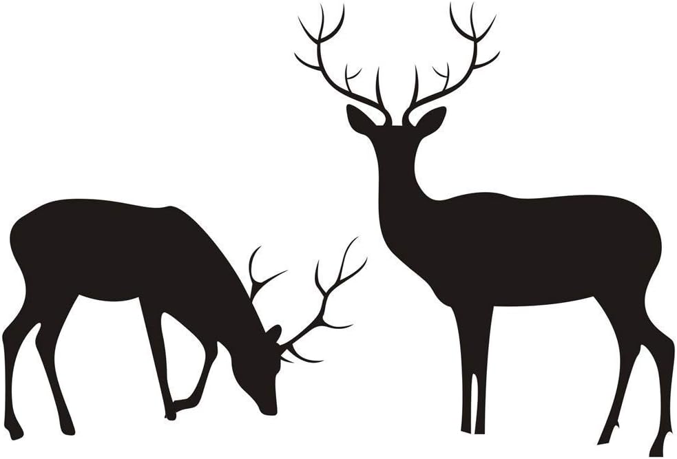 Amazon.com: Home Find (Black 37 inches x 25 inches) Deer Buck and Doe ...