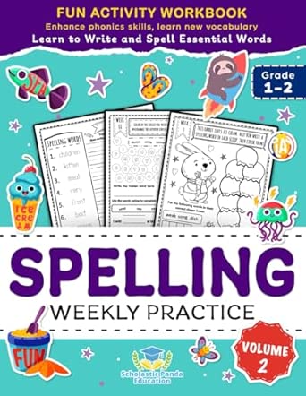 Amazon | Spelling Weekly Practice for 1st 2nd Grade Volume 2: Learn to ...