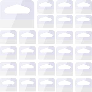 400pcs Retail Display Tags, 1.57x1.37inch Clear Plastic Hang Tabs Hole ...