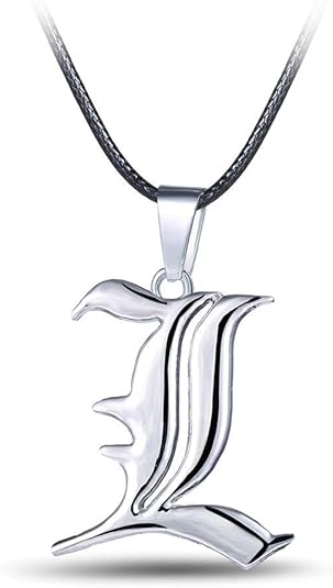calhepco Death Note Cosplay Japanese Black Death Note Double L Pendant ...
