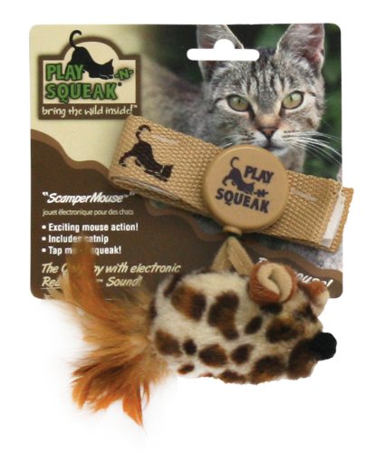 Amazon.com : OurPets Play-N-Squeak Scamper Mouse Squeaking Cat Toy ...
