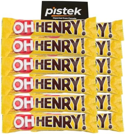 Amazon.com : 4 Full Sized OH Henry! chocolatey Candy Bars 232g ...