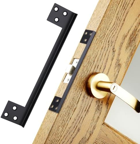 Door Latch Guard Home Security Door Lock Plate, Outswing Door Security ...