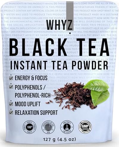 Amazon.com : WHYZ Instant Black Tea Powder, 4.5 oz, Unsweetened Iced ...