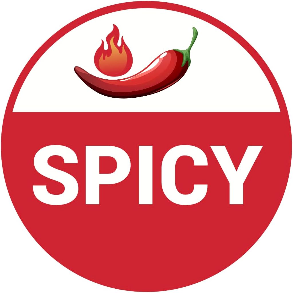 Amazon.com : Fluorescent Spicy Stickers Grocery Store Food Warning ...