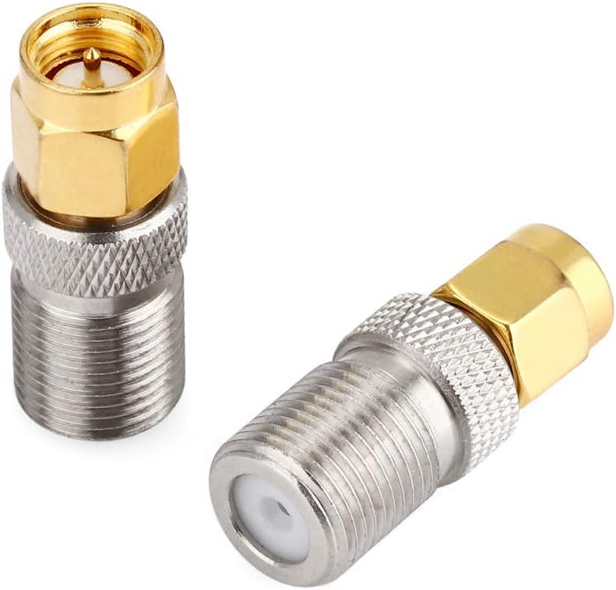 Amazon.com: MWRF Source 2PCs coaxial Coax Adapter SMA Male to F Female ...