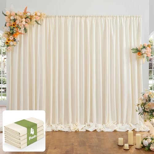 Amazon.com : 10 ft x 20 ft Thick Beige Backdrop Curtain for Wedding ...