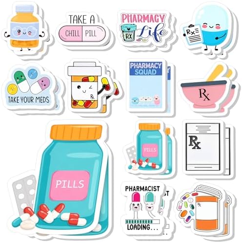 Amazon.com : Eaasty 24 Pads Pharmacy Theme Sticky Notes Funny ...