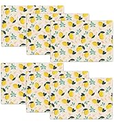 Amazon.com: Nautical Sea Turtle Placemats Set of 4, Beach Ocean Place ...