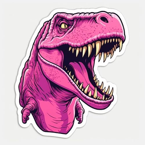 Amazon.com: Pink T-Rex Dinosaur Vinyl Decal – 5-Inch Waterproof Sticker ...