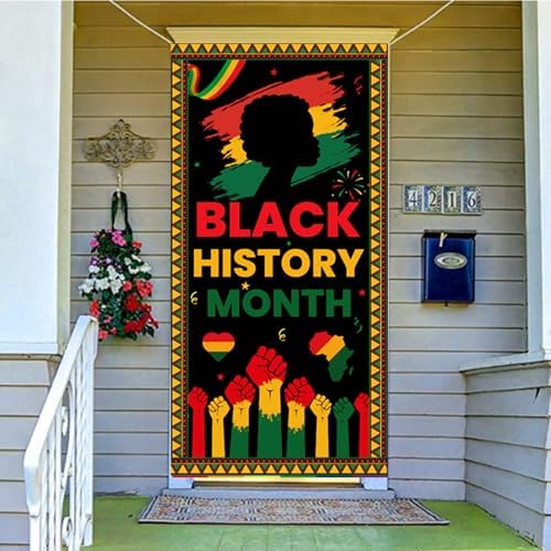 Amazon.com: Happy Juneteenth Porch Banner, Black History Month Party ...