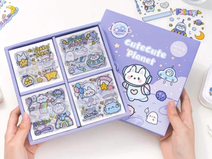 Mayatra's Cute Kawaii Stickers – Outer Space Theme 100 Sheets,Washi ...