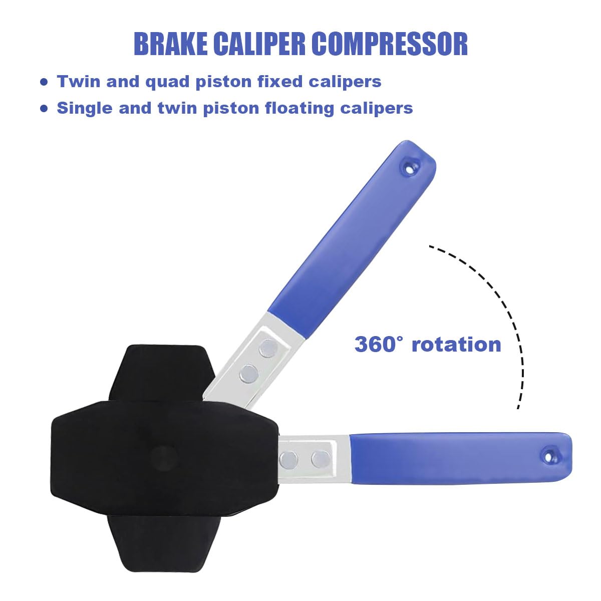 Caliper Piston Compressor 360 Swing Ratchet Universal Brake Caliper ...