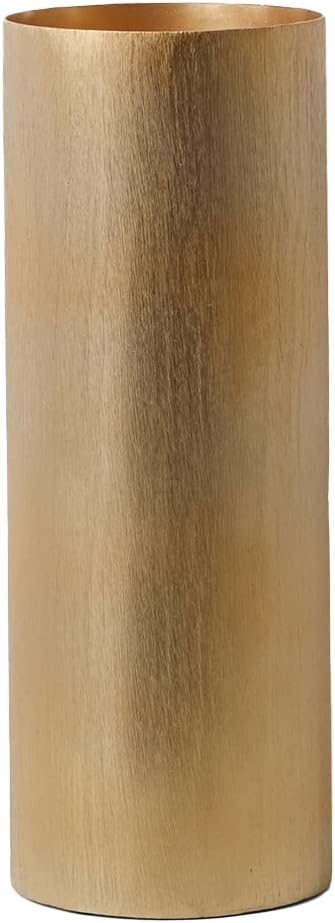 Amazon.com: Serene Spaces Living Brushed-Gold Cylinder Vase, Tall Metal ...