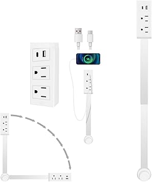 Amazon.com: Electrical Outlet Rotating Telescopic Extender Stick,180 ...