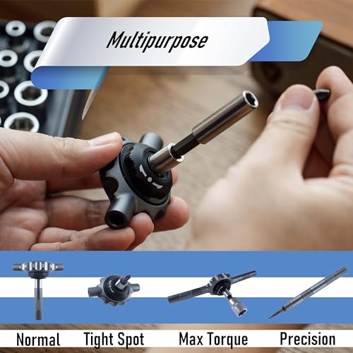 10in1 Short Stubby Mini Screwdriver for Tight Spots, Magnetic Assembly ...