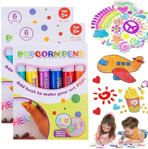 Hpbaggy Stylos Gonflés Magiques 12 PCS, Stylos à Popcorn Magiques ...
