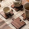 Amazon.com: Koqye Wooden Coaster Set of 4, Wood Coasters for Drinks ...