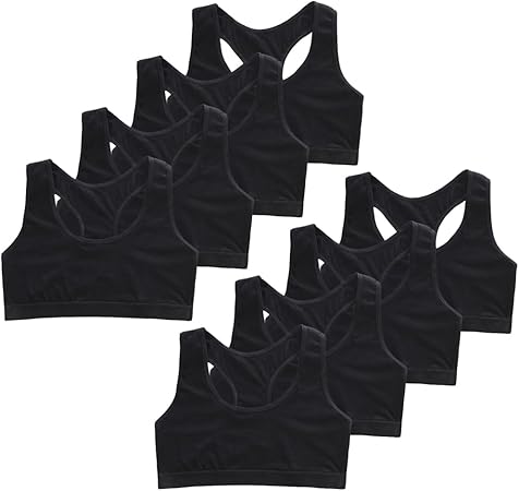 Amazon.com: Training Racerback Bras 9-14 Years Girl's Starter Seamless ...