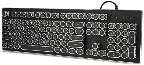 Gaming Keyboard, 104 Keys Wired Waterproof Mechanical Gaming Keyboard ...