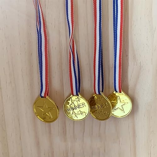 Artong 26 Pcs Gold Plastic Medals for Kids, Plastic Championship Medals ...