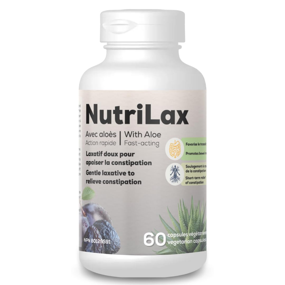 Nutrilax - 100% Natural Laxative for Constipation Relief, 60 Capsules ...