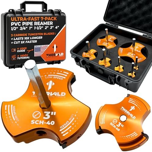 Amazon.com: THORVALD PVC Pipe Reamer TriForce - 7 Sizes with Tungsten ...