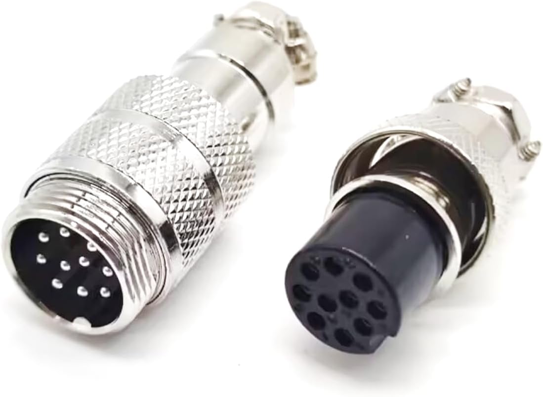 Amazon.com: GX16 Connector Aviation 10 Pin Plug Cable Wire Straight ...