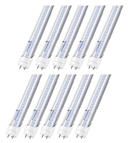 Hyperikon T8 LED Light Tube, 4ft, 18W (36W Equivalent), 5000K (Crystal ...