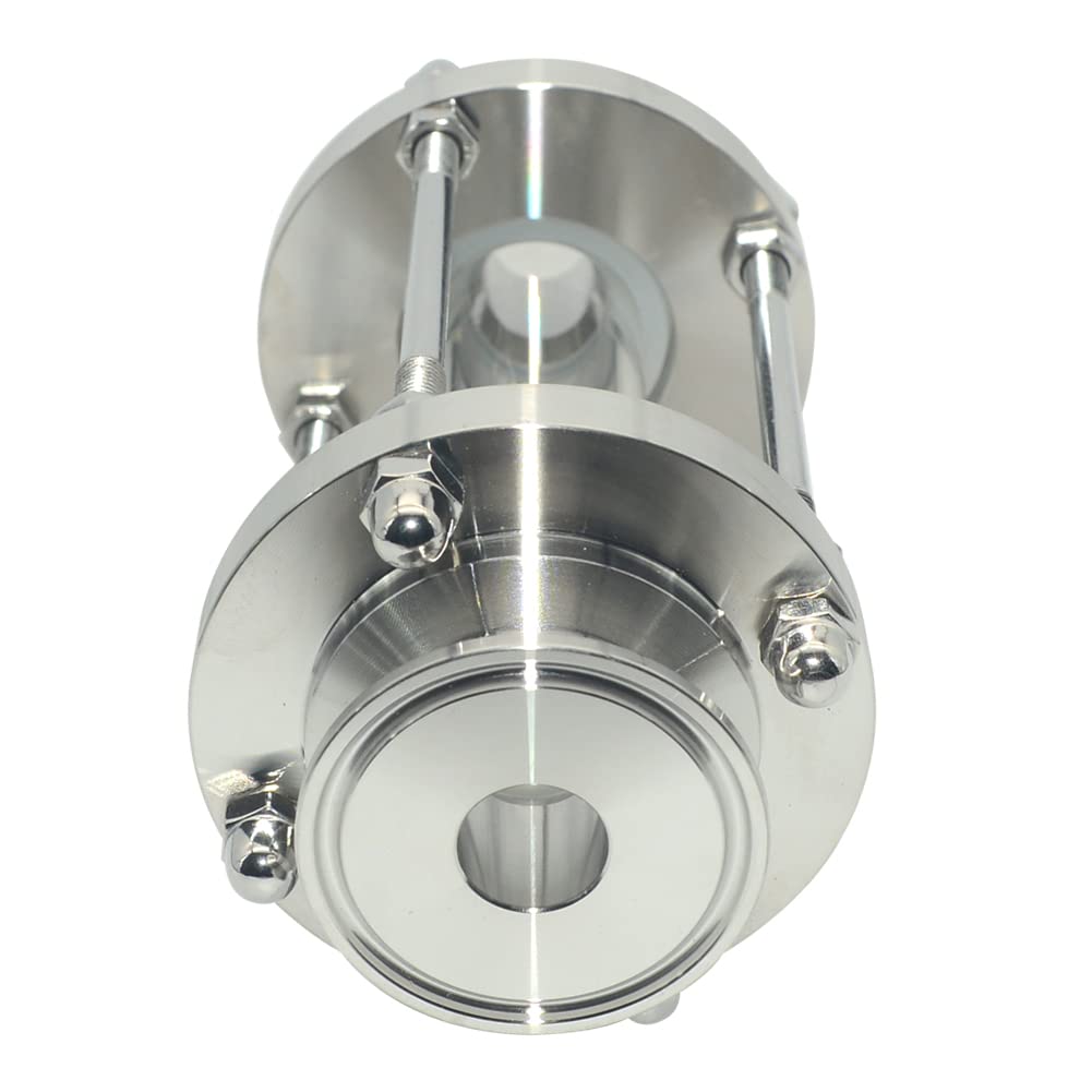 Snapklik.com : 1.5" 1-1/2" 38MM Flow Sanitary Straight Sight Glass Tri ...