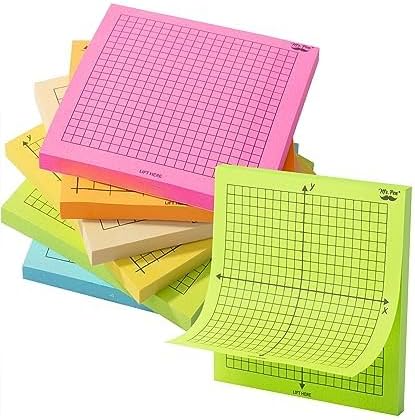 Amazon.com : Mr. Pen- Graph Paper Sticky Notes, 6 Pads, 3x3 Inch ...