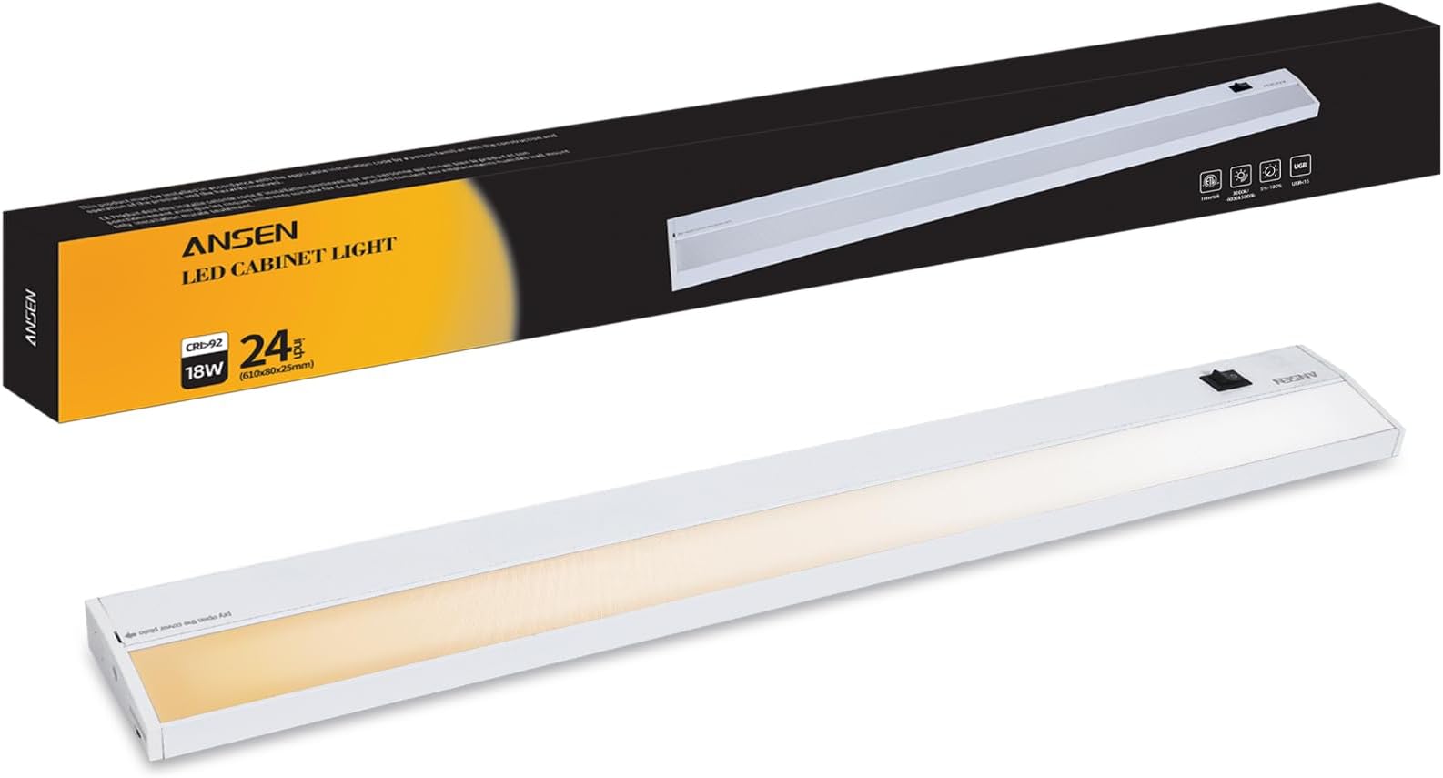 Amazon.com: Ansen Under Cabinet Lights, 24 inch 18 Watt LED Light for ...