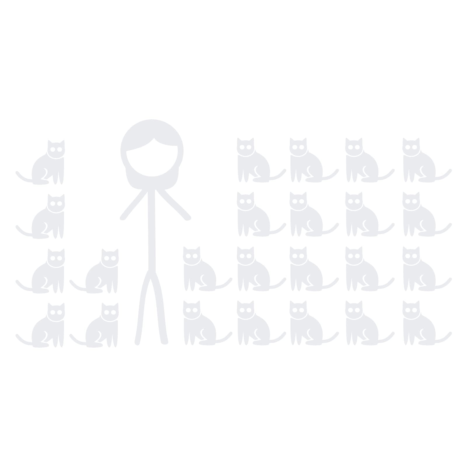 Amazon.com: Crazy Cat Lady Stick Figure - 8.0"x4.3" - Vinyl Decal ...