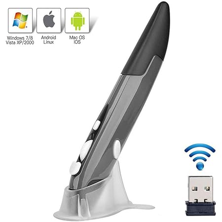 Amazon.com: Wireless Optical Pocket Pen Mouse, Lychee 2.4GHZ USB ...