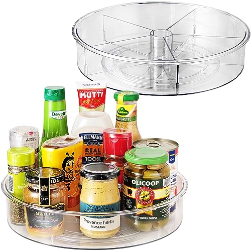 Snapklik.com : Lazy Susan Organizer, Divided Spinner Rotating Turntable ...
