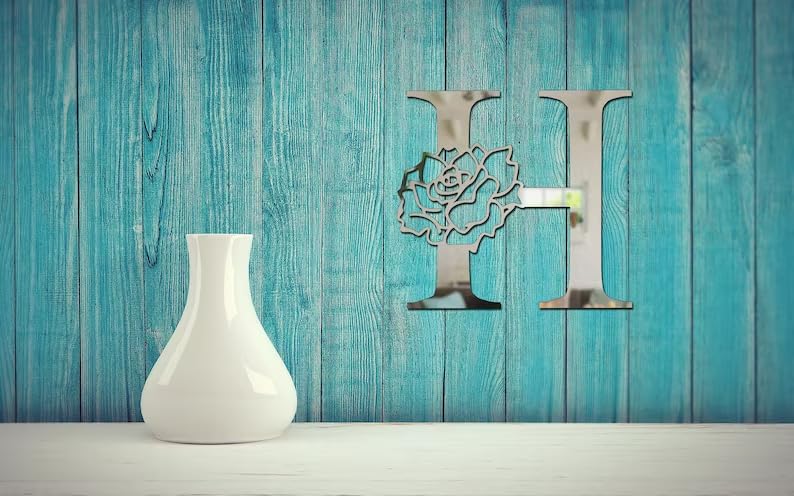 Amazon.com: Custom Acrylic Sign Wedding Name Decor, Mirrored Letters ...