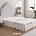 Amazon.com: MIYE Pleated Waffle Weave Bed Skirt, Tailored Dust Ruffle ...