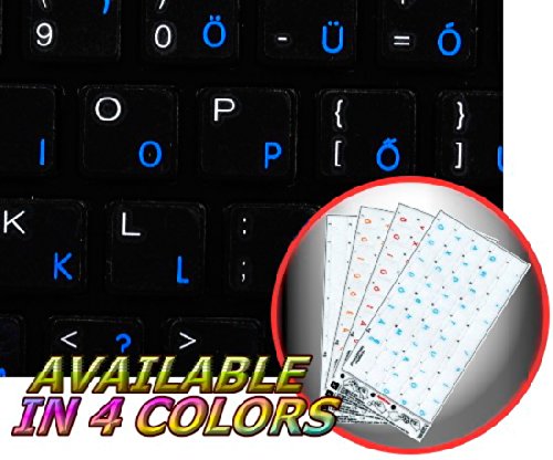 Amazon.com: APPLE NEW HUNGARIAN KEYBOARD LABLES WITH BLUE LETTERING ...