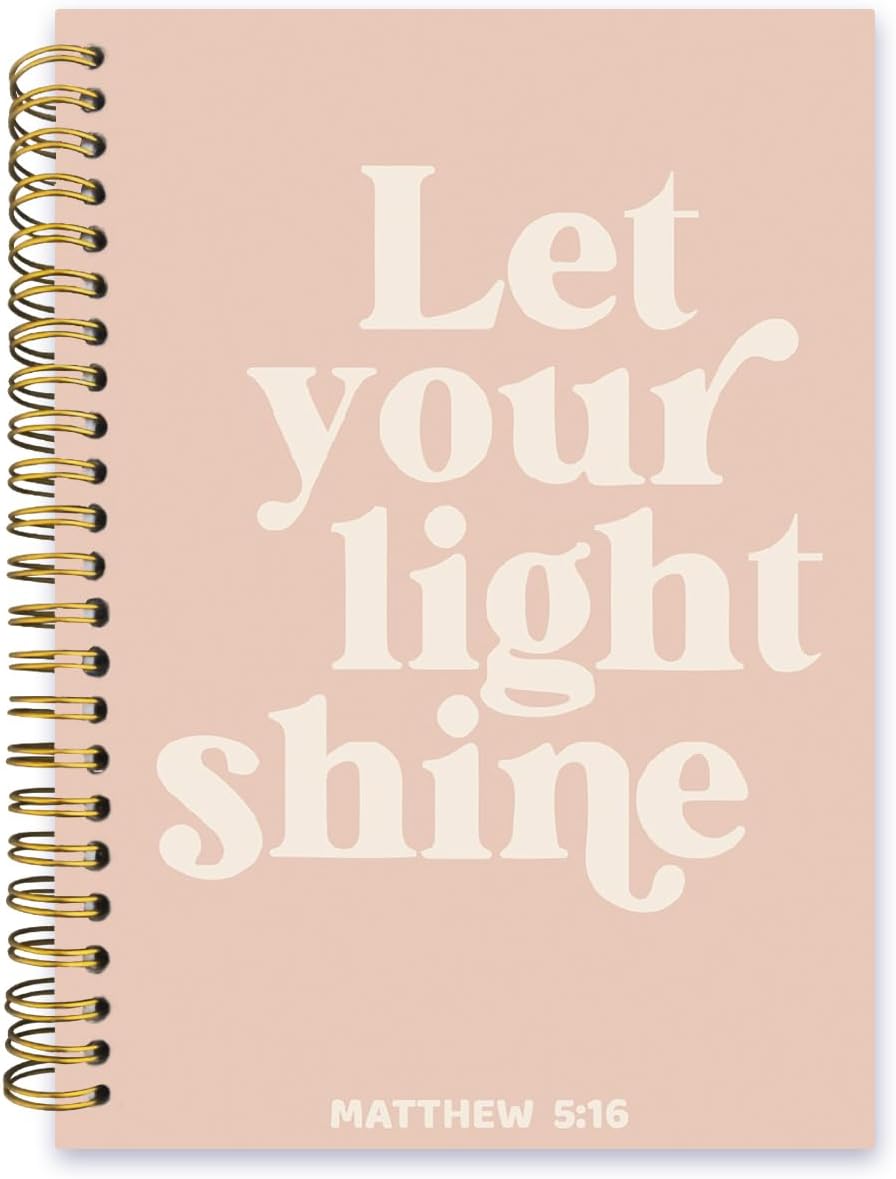 Amazon.com : ISANOU Inspirational Christian Notebook,Let Your Light ...