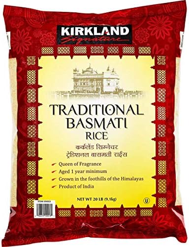Amazon.com : Kirkland Signatures Basmati Rice - 20 Lbs. (9.1kg ...