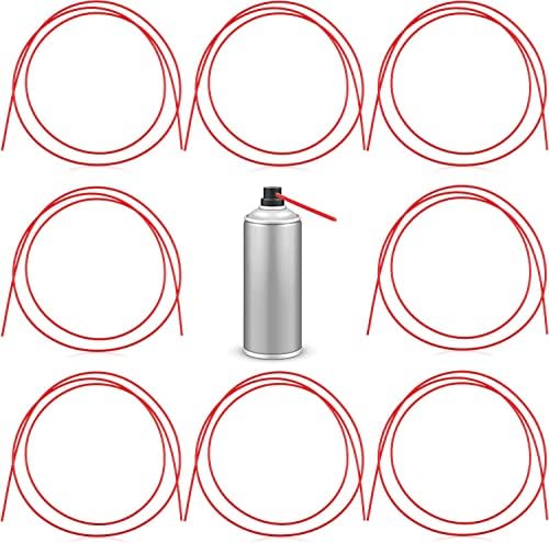 Taicols Spray Can Replacement Straws Red Plastic Extension Straws, 51.1 ...