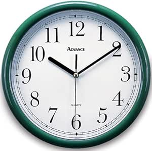 Amazon.com: Geneva/Advance Clock Co 8104 Quartz 10-Inch Hunter Green ...